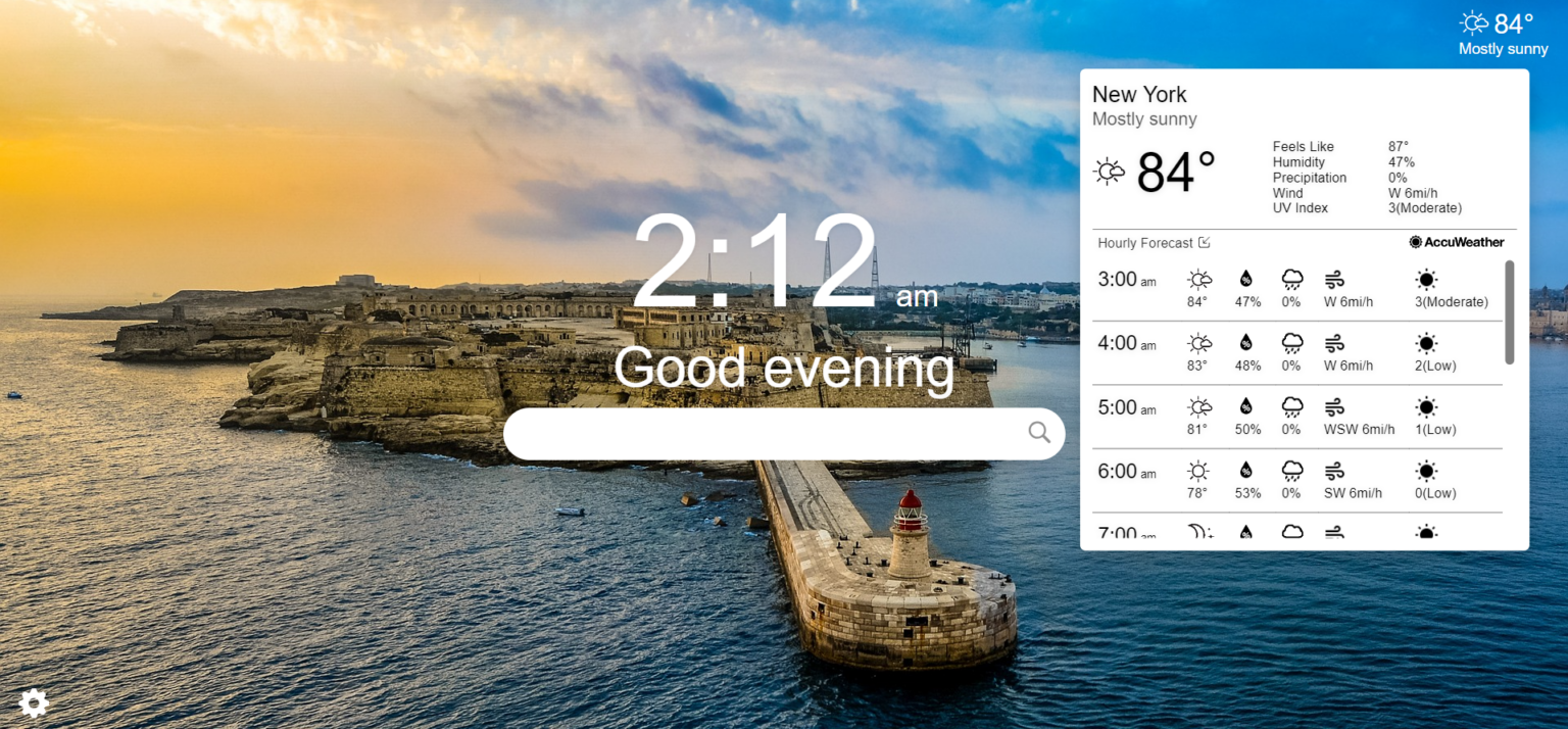Chrome Weather Extension by Emerge for Daily Forecasts